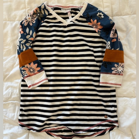 Matilda Jane | Shirts & Tops | Matilda Jane Black And White Striped ...
